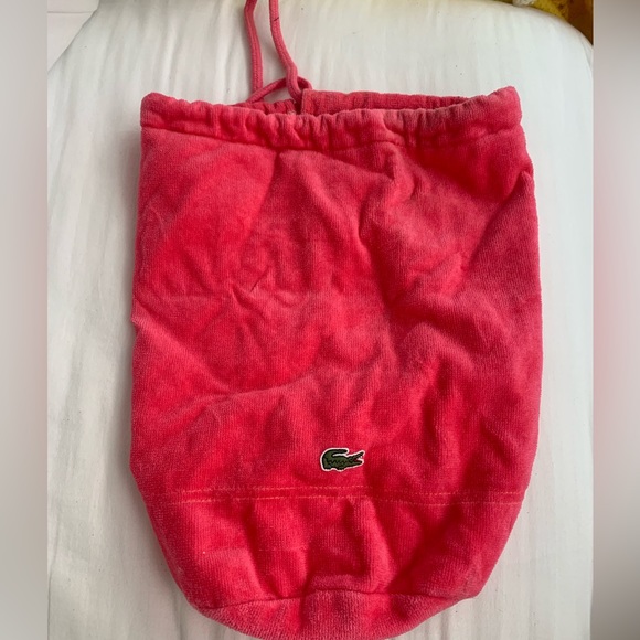 Lacoste | Bags | Lacoste Pink Terry Cloth Bag | Poshmark